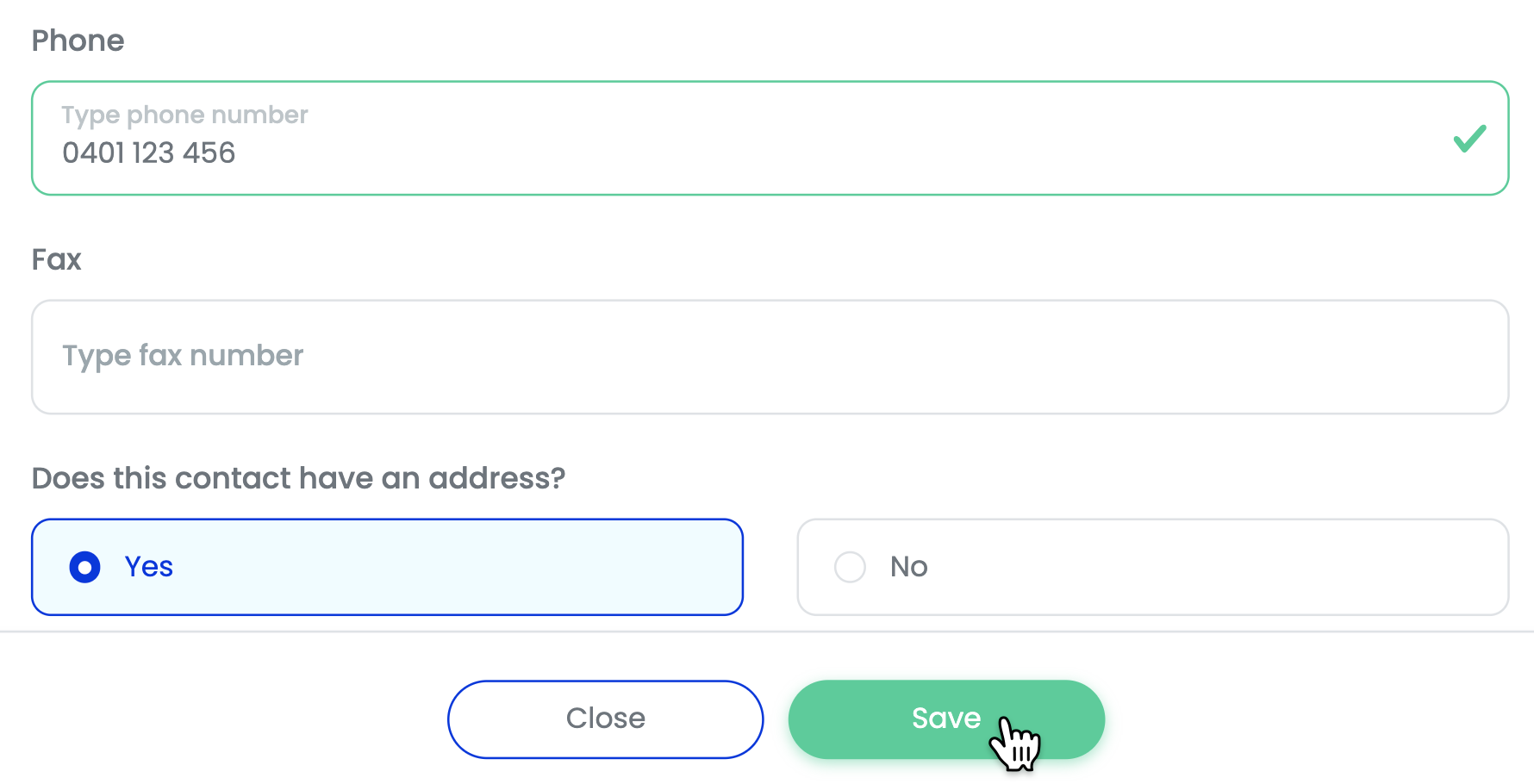 Navigating the Contacts Database
